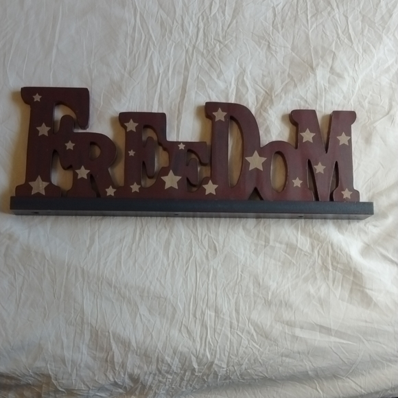 Accents | Freestanding Freedom Sign Wood | Poshmark